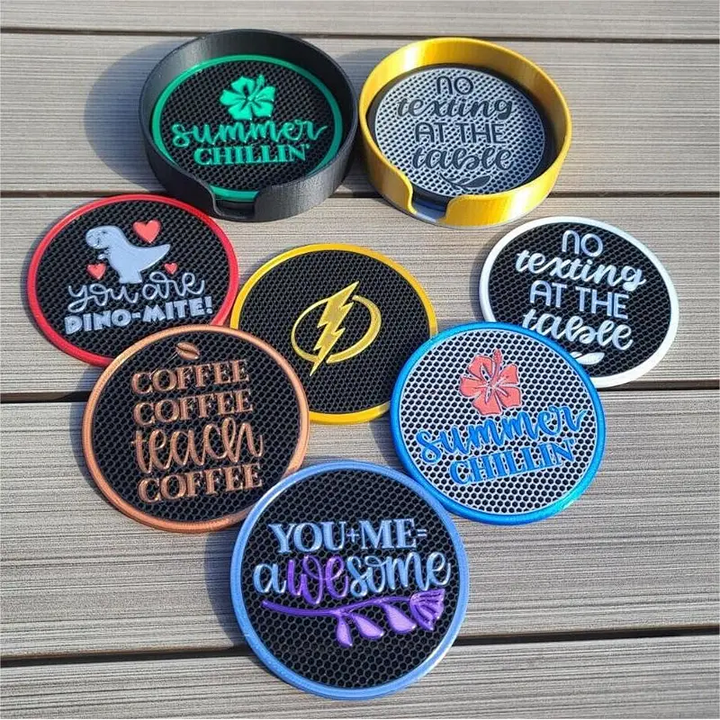 silicone rubber drink coasters , pvc drink coasters , designed coasters ...